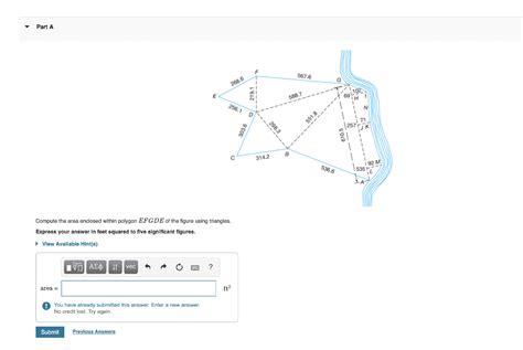 Solved Compute The Area Enclosed Within Polygon Efgde Of The