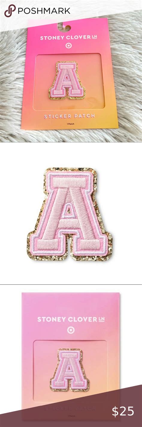 Stoney Clover Lane Letter A Sticker Patch Clover Light Pink Lane