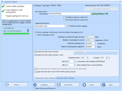Configuring Your LogTag LogTag Temperature Loggers