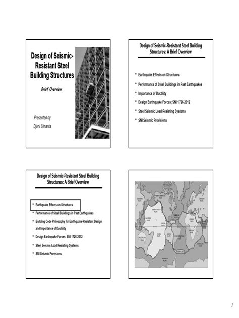 Design Of Seismic Resistant Steel Building Structures Brief Overview Pdf Buckling Beam