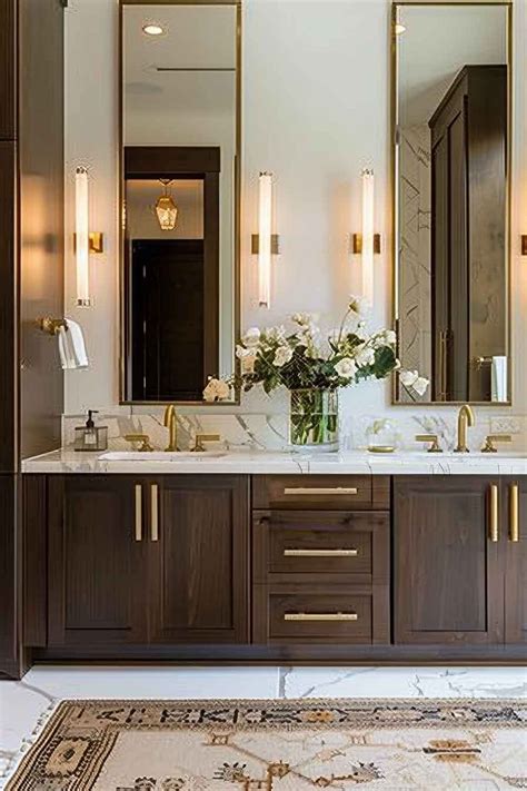 Light Wood Bathroom Vanity Gold Hardware