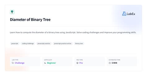 diameter of binary tree labex