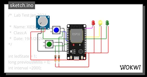 Lab Test Part C Wokwi Esp32 Stm32 Arduino Simulator