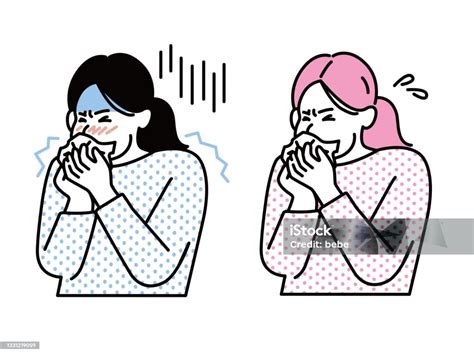 감기 감기 발열 기침 아픈 Throt 콧물 오한 현기증을 가진 여성의 그림 아프거나 아픈 남자의 컬렉션 20 29세에 대한 스톡 벡터 아트 및 기타 이미지 Istock