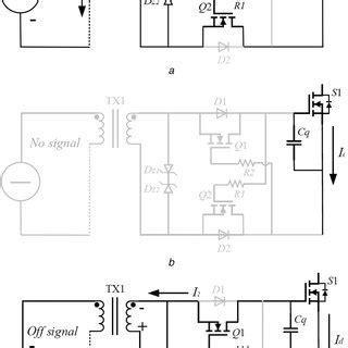 Schematic Of The Gate Drive Circuit In Different Modes A Turnon Download Scientific Diagram