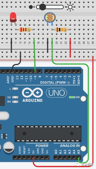 穷创客教育之arduino编程第十四课：光控灯制作 Tescratch 少儿编程网