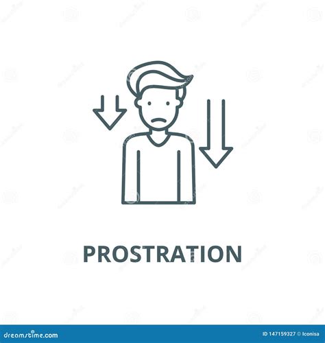 Prostration Vector Line Icon Linear Concept Outline Sign Symbol Stock Vector Illustration