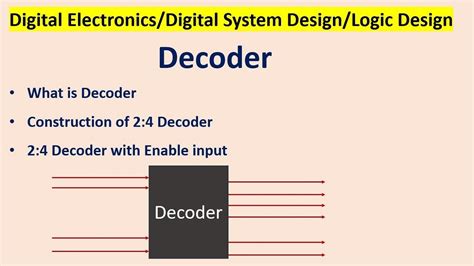 Decoder Definition Implementation Of 24 Decoder Youtube