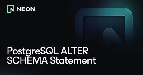 Postgresql Alter Schema Statement