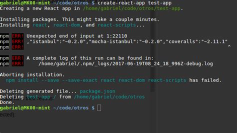 Error Trying To Create A New React App · Issue 2567 · Facebookcreate React App · Github