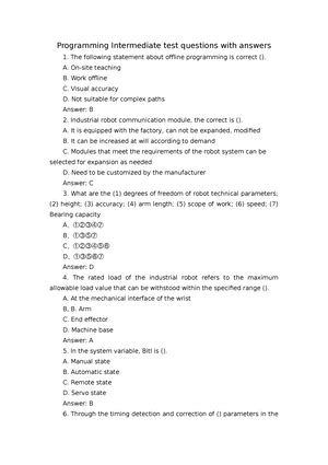Module Exercise Answers Module Exercise Answers Multiple Choice Questions