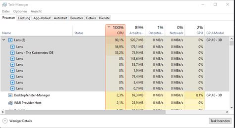high cpu usage in idle · issue 2119 · lensapp lens · github