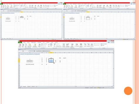 Solution Of A Simplex Problem Using Excel Pptx