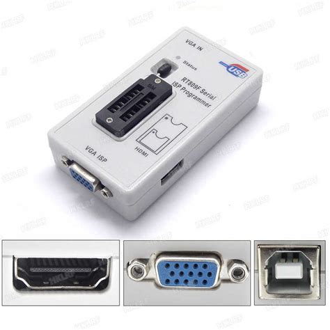 rt809f shipping free serial isp programmer with 11 adapters 1 8v