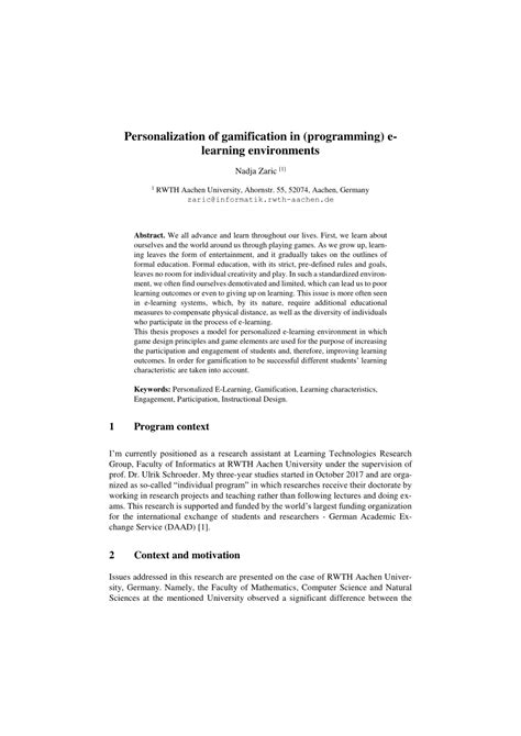 Pdf Personalization Of Gamification In Programming E Learning Environments