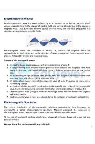 CBSE Class 12 Physics Electromagnetic Waves Notes