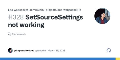 Setsourcesettings Not Working · Issue 328 · Obs Websocket Community