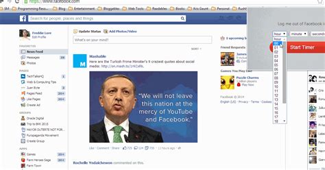 how to automatically logout of facebook after certain time chrome