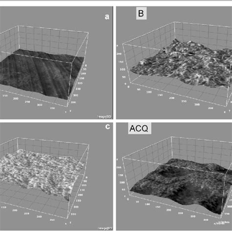 3d surface plot a m b b c np and d acq groups obtained by
