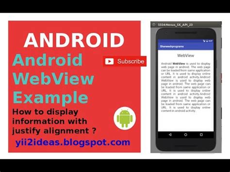 WebView Android Studio Tutorial YouTube
