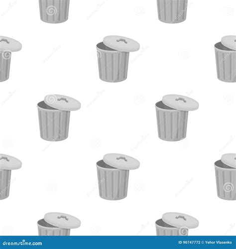 Garbage Bag Pattern Seamless Rubbish Black Sack Background Vector