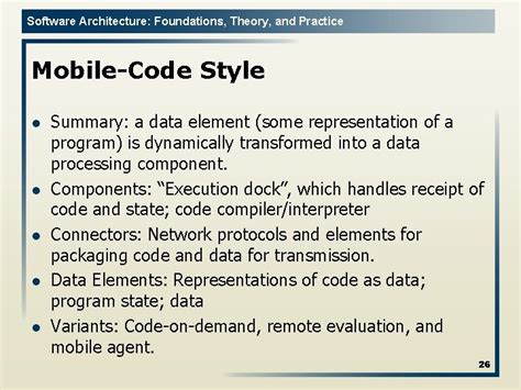 Architectural Styles Software Architecture Lecture Copyright Richard