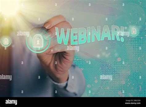 Conceptual Hand Writing Showing Webinar Concept Meaning A Seminar Or