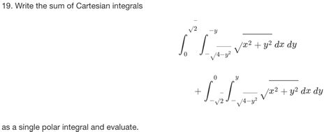 solved write the sum of cartesian