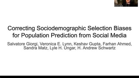 Underline Correcting Sociodemographic Selection Biases For Population