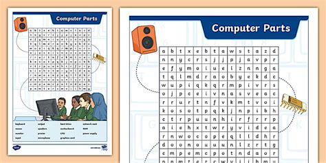Ks2 Computer Parts Word Search Computing Teacher Made