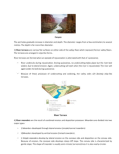 SOLUTION Fluvial Processes And Landforms Studypool