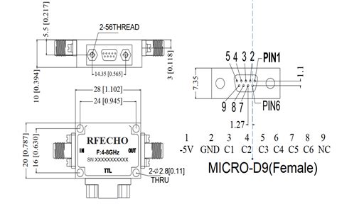 Voltage Control Phase Shifter 4ghz 8ghz Odp0604000800a Rfecho