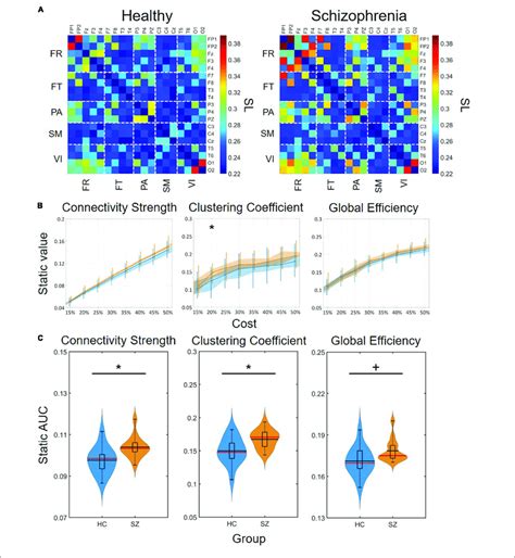 Group Average Connectivity Matrices And Results Of Static Functional Download Scientific