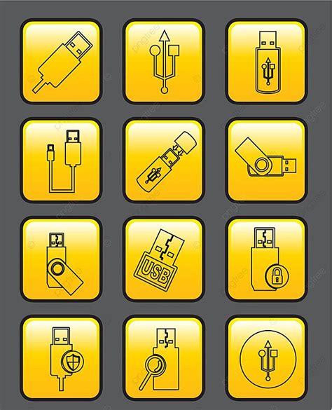 Usb Icons Transfer Element Data Vector Transfer Element Data Png And