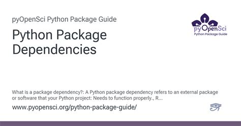python package dependencies — python packaging guide