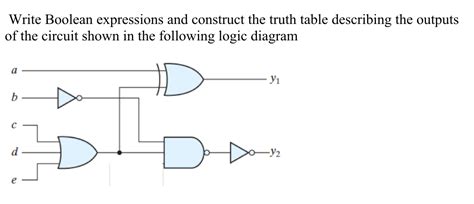 Solved Write Boolean Expressions And Construct The Truth