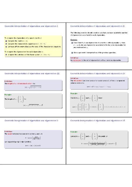 Geometric Interpretation Of Eigenvalues And Eigenvectors I