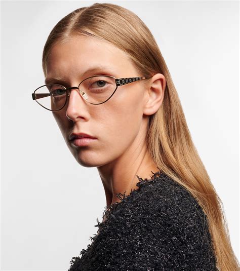 Guccissima Cat Eye Glasses In Gold Gucci Mytheresa