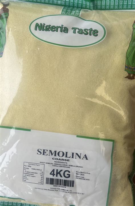 Nigeria Taste Semolina Coarse 4kg Gracey Stores
