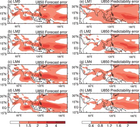 Spatial Distributions Of Forecast Error Left Column And Download