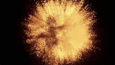 Gold Particles Shockwave Explosion Stock Video Footage For Free Download