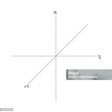 cartesian 3d coordinate system xyz stock illustration download image