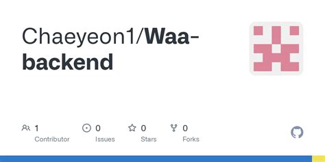 github chaeyeon1 waa backend