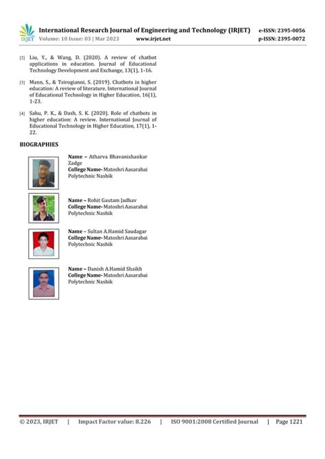 COLLEGE ENQUIRY CHATBOT SYSTEM IN JAVASCRIPT PDF