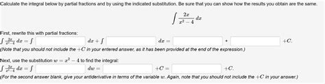 Solved Calculate The Integral Below By Partial Fractions And Chegg