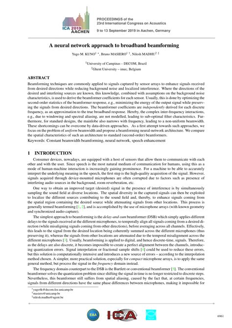 Pdf A Neural Network Approach To Broadband Beamforming