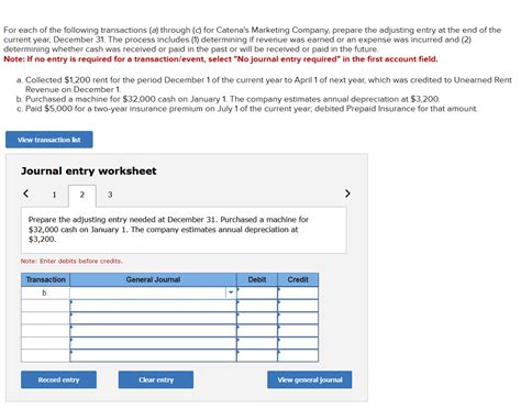 Solved For Each Of The Following Transactions A Through