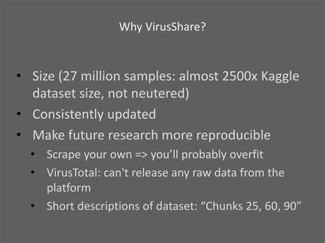 Labeling The Virus Share Malware Dataset Lessons Learned Pptx