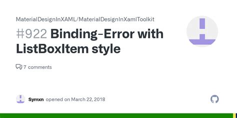 binding error with listboxitem style · issue 922