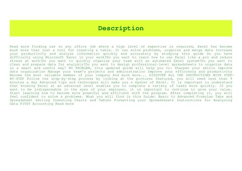 PPT - {epub download} Excel The Most Updated Guide for Beginners to ...